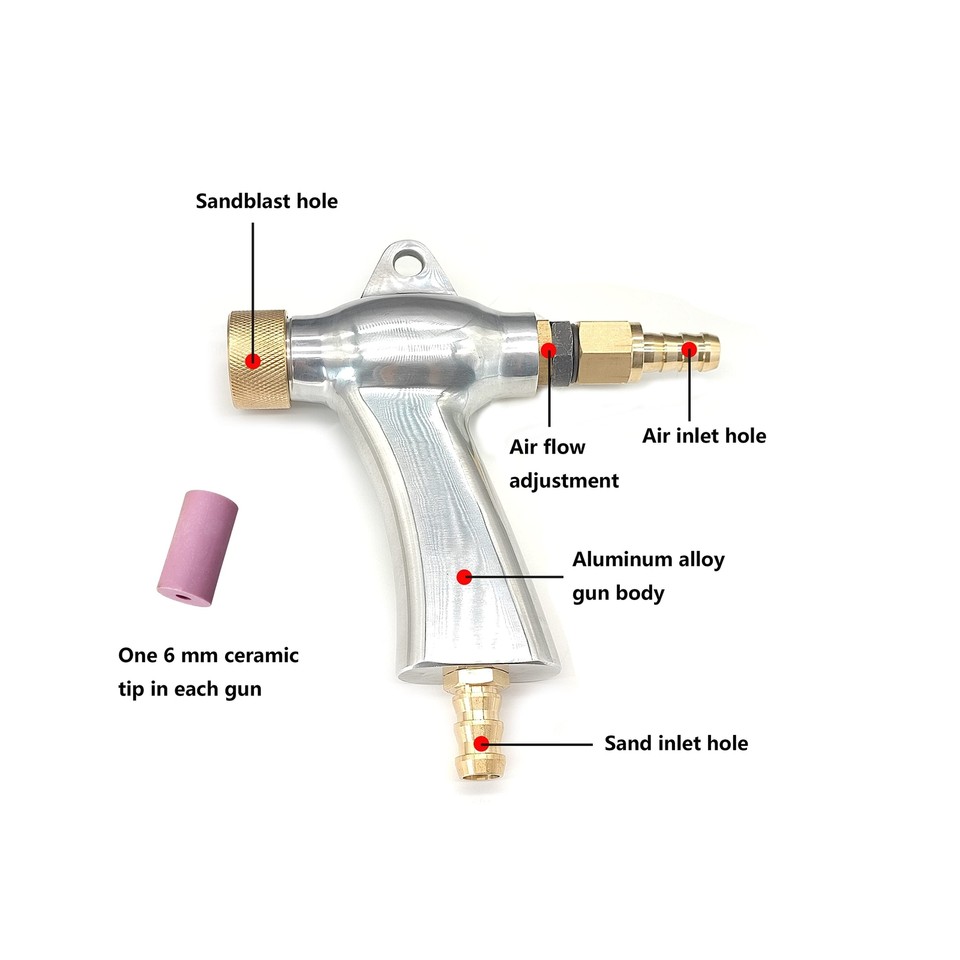 Sandblaster Gun Sandblasting Cabinet Foot Valve Sand Blasting Media Kit ...