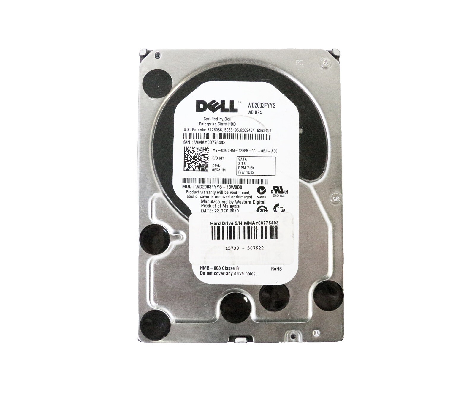 Western Digital WD2003FYYS-18W0B0 RE4 2TB 7200RPM 64MB Cache 3Gbps 3.5 ...