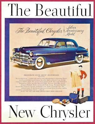 1949 CHRYSLER SILVER ANNIVERSARY MODEL ~ PRESTOMATIC FLUID DRIVE ...