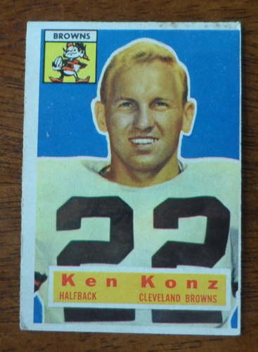 1956 TOPPS FOOTBALL #33 KEN KONZ CLEVELAND BROWNS VG A-905 | eBay
