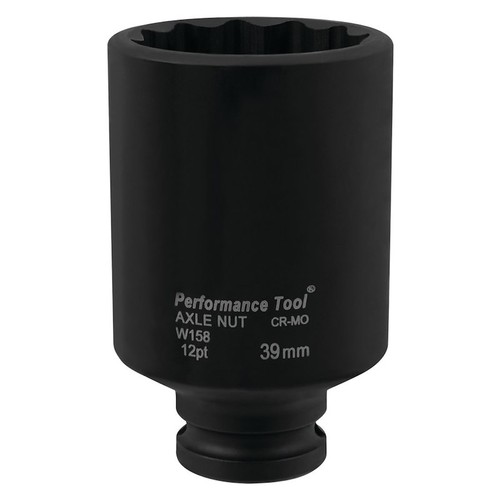 Performance Tool W158 Socket; 1/2 Inch Drive; 39 Millimeter; Metric ...