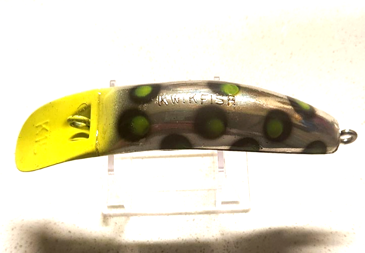 Luhr Jensen Kwikfish K15 Pre-Rapala Black Silver Puddle Dot Custom ...