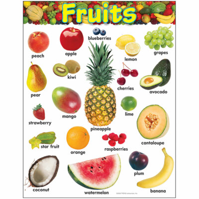 Fruits Learning Chart, 17" x 22" Trend Enterprises Inc. T-38247 | eBay