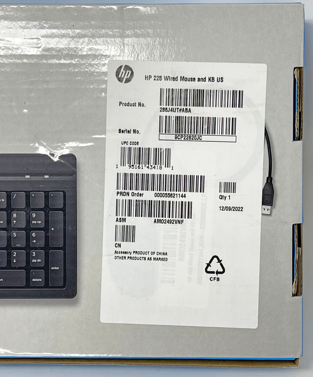 HP 225 Wired Mouse And Keyboard 286J4UTABA for sale online | eBay