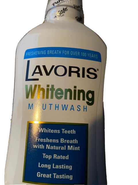 Lavoris Whitening Mouthwash Whitens Teeth Fresh MINT 16.9 Oz for sale ...