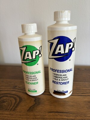 Zap Professional Restorer & Cleaner 12oz 8oz Concentrate Tile Grout ...