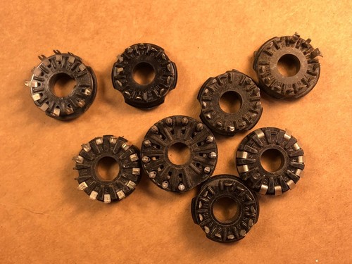 8 Vintage 12-Pin Compactron Vacuum Tube Sockets Ham Radio Amplifier ...