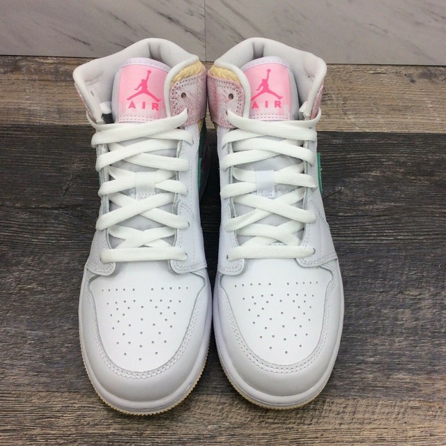Size 7.5 - Jordan Air Jordan 1 Mid Arctic Punch Green Glow Pale Vanilla ...