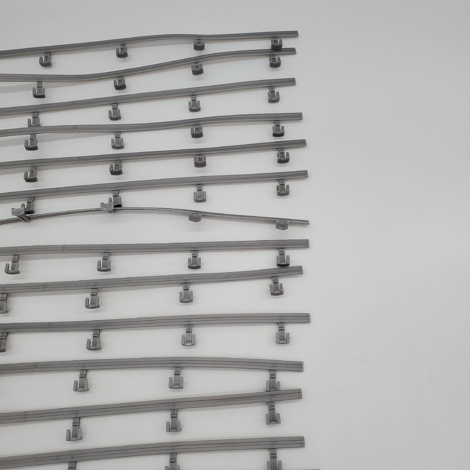 20 Pc: New 14" Gray/Grey Guardrails Fits Aurora AFX Tyco Auto World HO ...