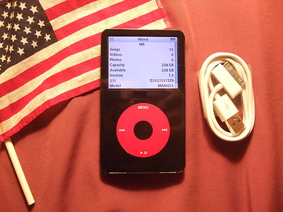 MINT U2 RED iPod Video 5th Gen 256GB SD 256 GB *MADE IN USA* 240GB ...