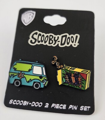 HANNA BARBERA/WB SCOOBY DOO MYSTERY MACHINE VAN & CEREAL BOX 2 PC PIN ...