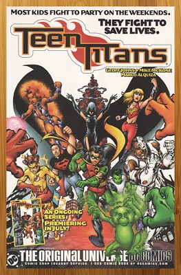 2003 DC Comics Teen Titans Print Ad/Poster Mike McKone Robin StarFire ...