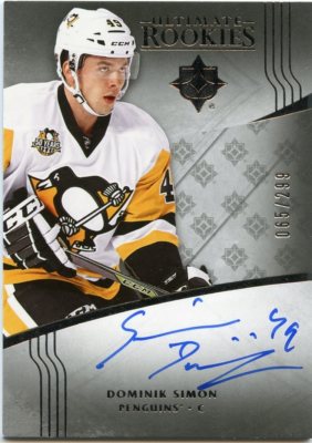 16/17 UPPER DECK ULTIMATE ROOKIE RC AUTOGRAPH AUTO DOMINIK SIMON 065/ ...