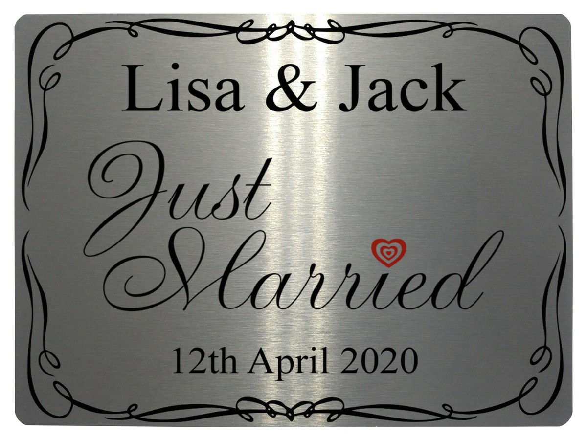Personalized Just Married Signs Custom Made Personalised Just Married