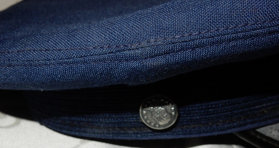 WW2 1940's UNITED STATES AIR FORCE MILITARY PEAKED CAP HAT + BADGE Size ...