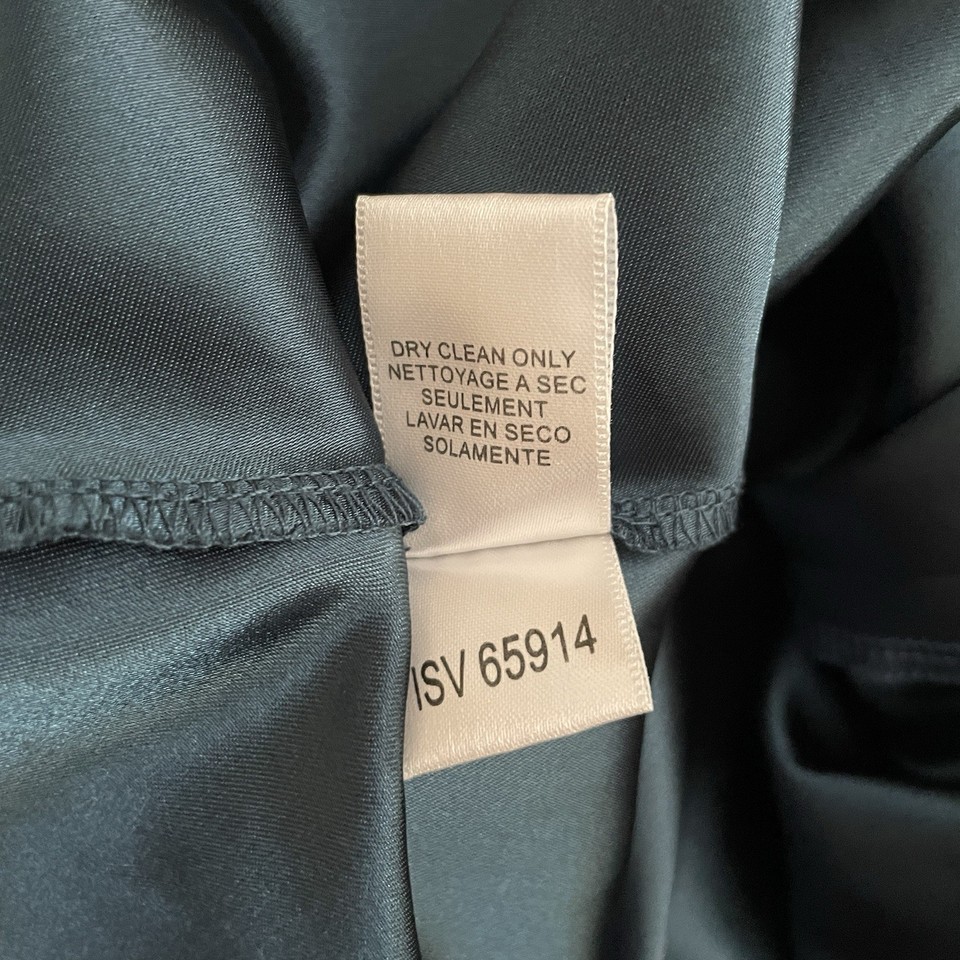 BCBG Max Azria Babydoll Silk Dress 8 Teal Bow Y2K Vintage Hoco Event ...