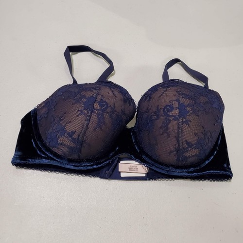 Victoria's Secret Women Bra 34DD Blue Dream Angels Lined Demi Lace ...