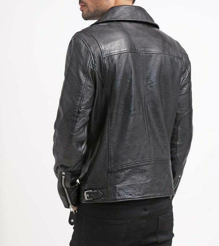 Men Lambskin Leather Black Rock star Jacket Bollywood Hollywood Design ...