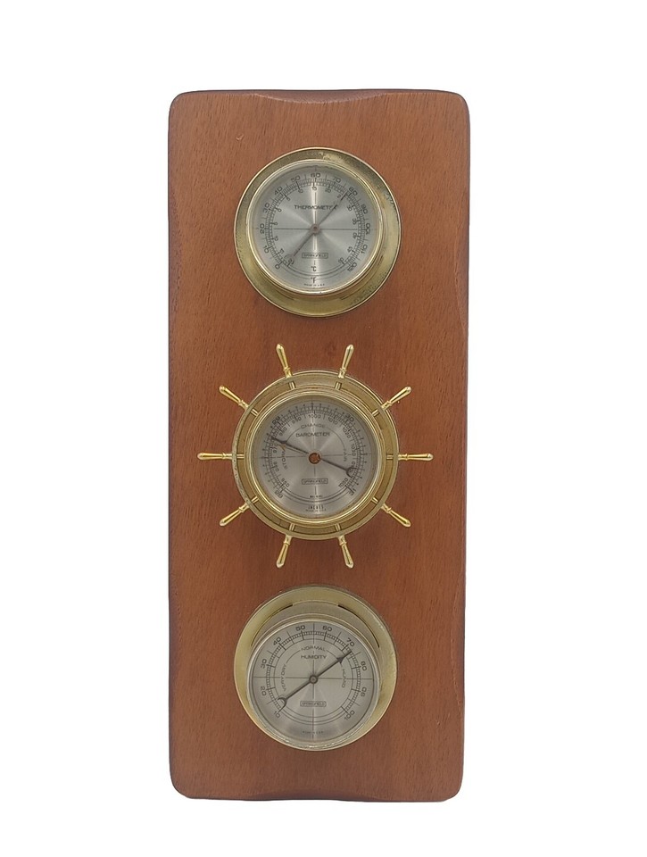 Vintage Springfield instrument Co Weather Station Barometer Thermometer ...