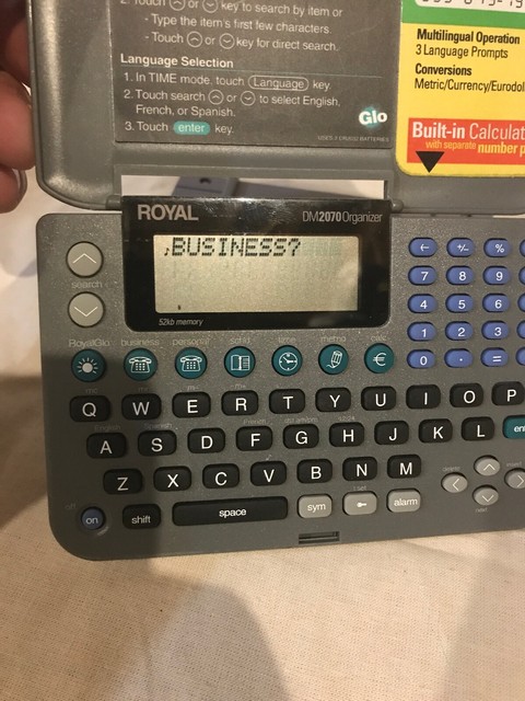 Royal DM2070 Electronic Handheld Personal Organizer Calculator Works Great for sale online | eBay