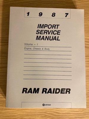 1987 Ram Raider Import Dealer Service Shop Manual Engine Chassis Body ...