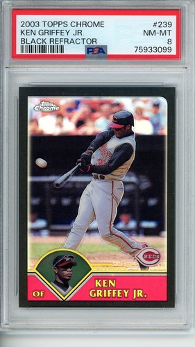 Ken Griffey Jr. 2003 Topps Chrome Black Refractor PSA 8 #/199 Rare! | eBay