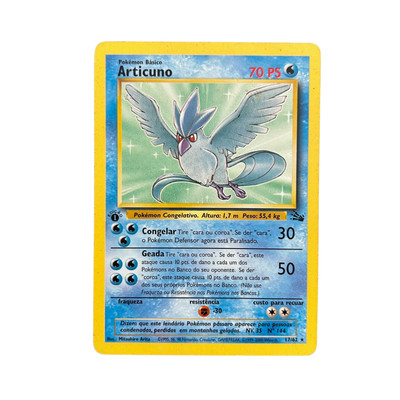 Card Pokémon Portuguese - Articuno 17/64 1st Edition Fossil Ultra Rare ...