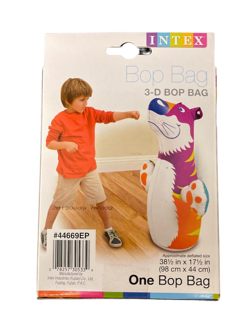 INTEX TIGER 3-D Bop Bag INFLATABLE PUNCHING BOXING BAG TOY | eBay