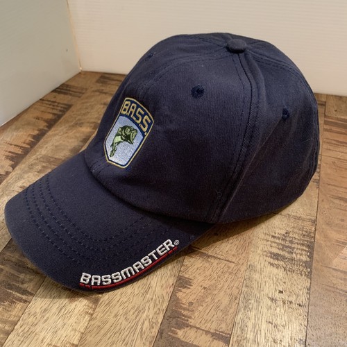 BASS Bassmaster Hat Cap Adjustable Strapback Navy Blue Fishing | eBay