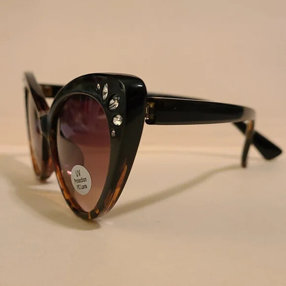 Womens Cat Eye Rhinestone Sunglasses | eBay