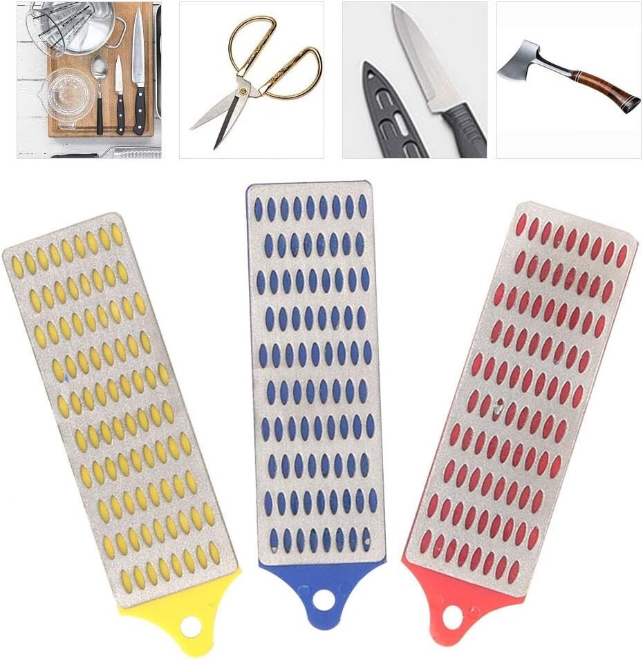 6pc LARGE Diamond Sharpening Hone Stone Whetstone Sharpening Block ...