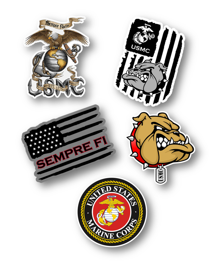 USMC Marine Corps Veterans Stickers - Patriotic Stickers for Cars ...