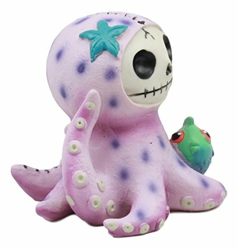 Ebros Furrybones Octopee Purple Octopus Skeleton Figurine 2.5" H Collectible | eBay