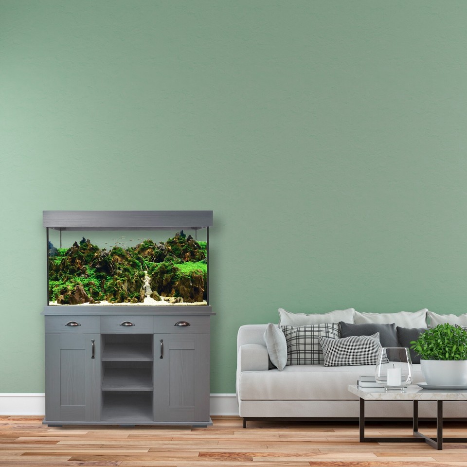 Fluval Shaker 168 252 345 Aquarium & Cabinet Complete Kit Grey Fish ...