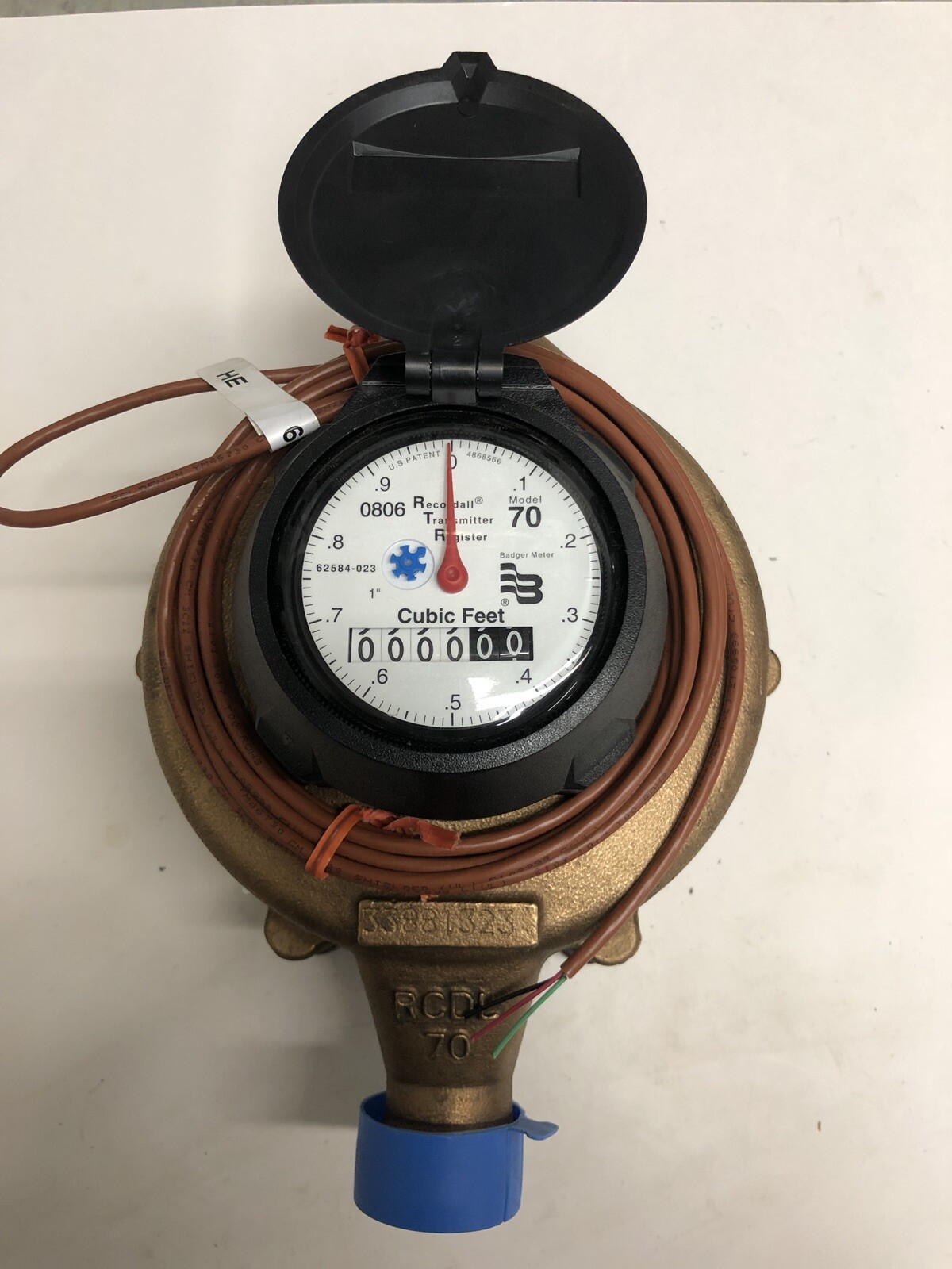 Badger 1" M70 New Meter RTR Register In Cubic Feet. | eBay