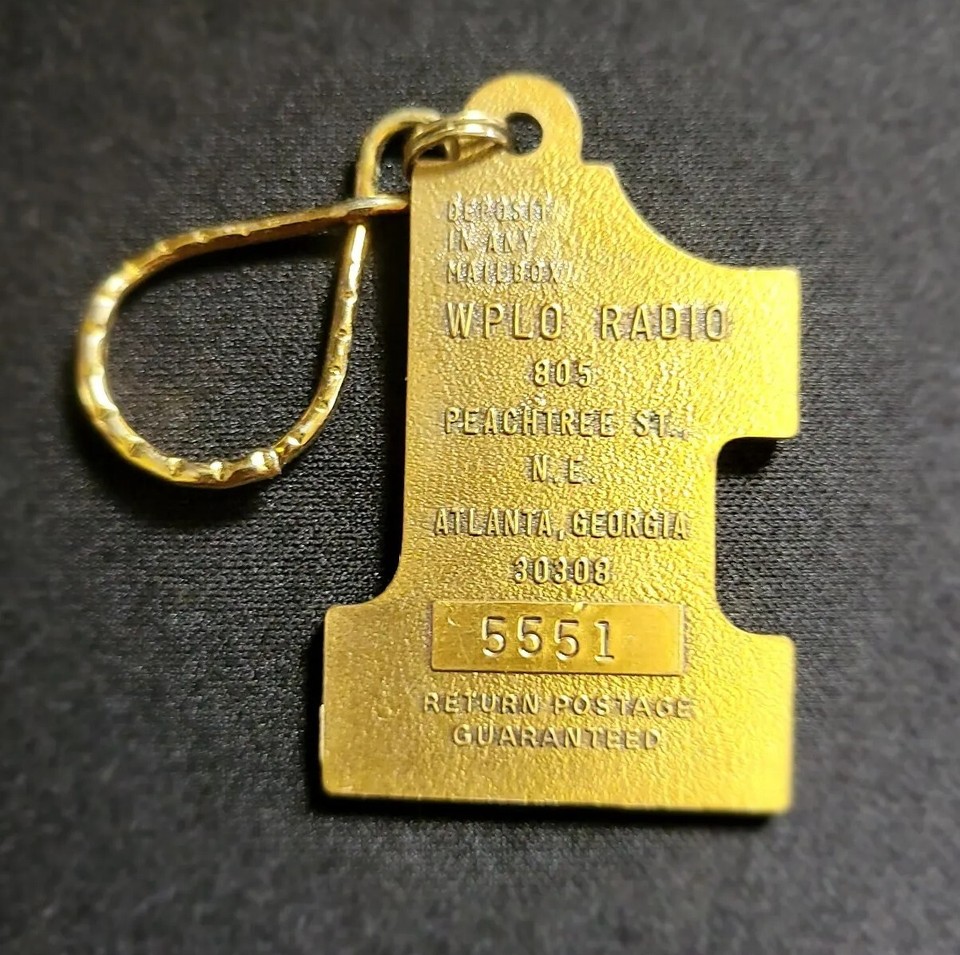 Vtg WPLO Radio Keychain Atlanta, GA Key Fob Country Music Metal Rare | eBay