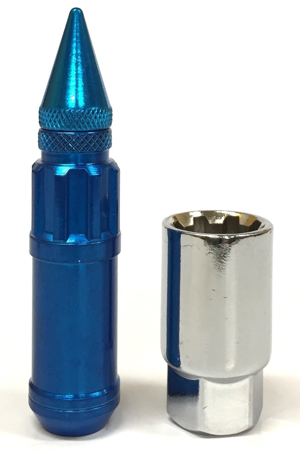 NRG STEEL SPIKED EXTENDED LUG NUTS SET 12X1.5 BLUE FITS HONDA ACURA ...