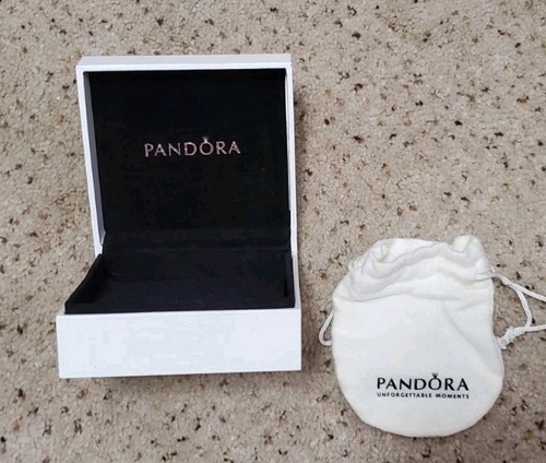Pandora Gift Box And Bag Pouch White EMPTY 3.5 × 1.5 Charm Ring ...