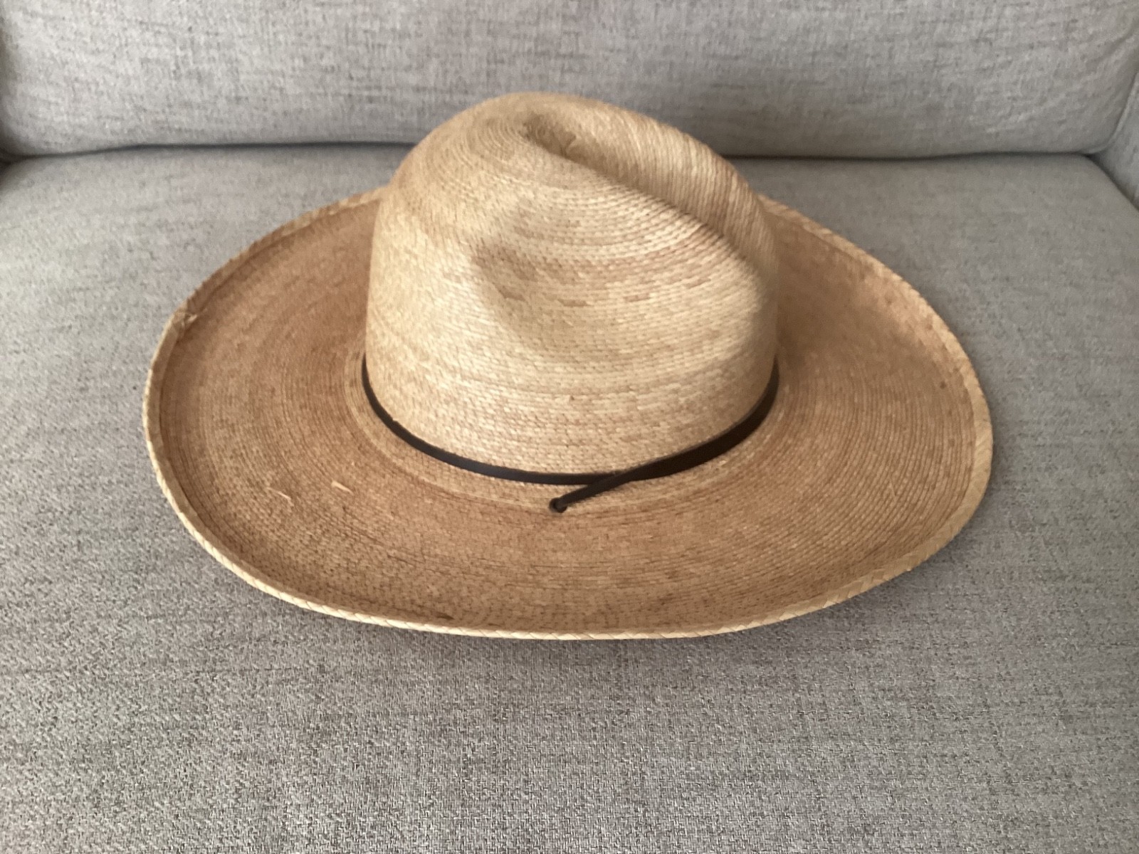 Stetson Calhoun Gus Palm Leaf Straw Cowboy Hat Size Medium | eBay