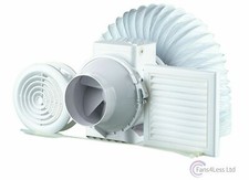 Wickes Inline Shower Low Noise Extractor Fan Kit Timed 100mm 4" Ipx4 ...
