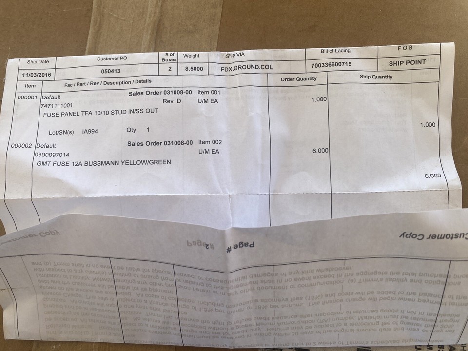 Trimm Fuse Panel 7471111001 10/10 | eBay