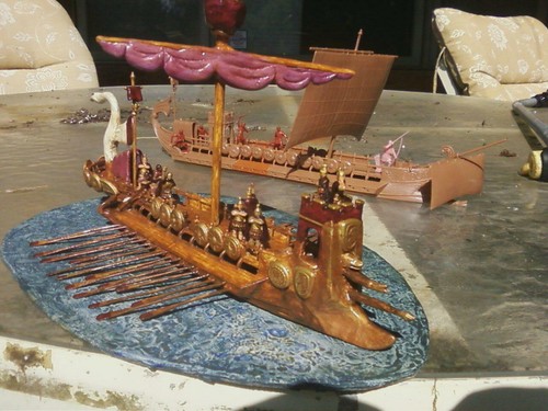 Vintage 1967 Aurora Roman Bireme Warship Model Kit 435-249 for sale ...