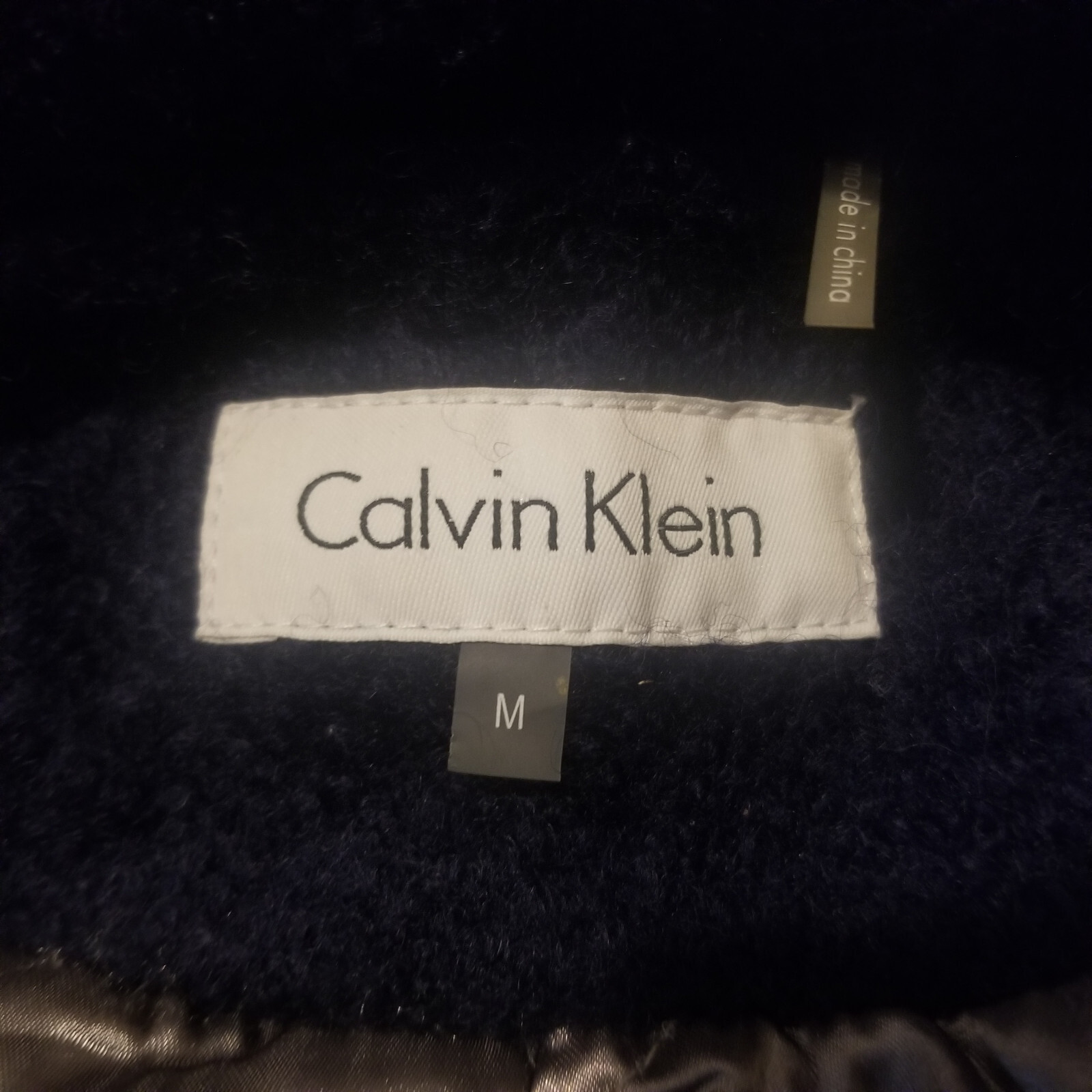 Calvin Klein Blue Wool Duffle Coat Toggle Closure Rem… - Gem