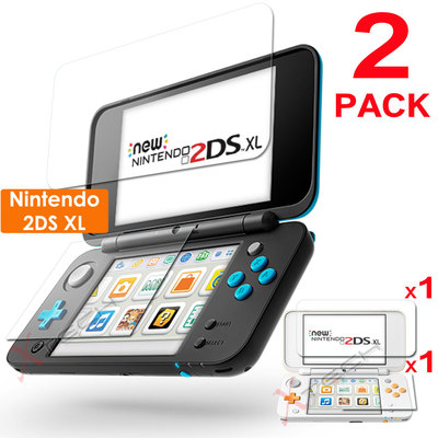 Clear Top & Bottom Screen Protector Guard Covers for Nintendo 2DS XL ...