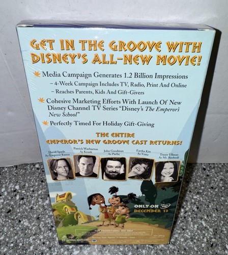 Kronk's New Groove VHS Video Tape Disney Demo Tape Screener | eBay