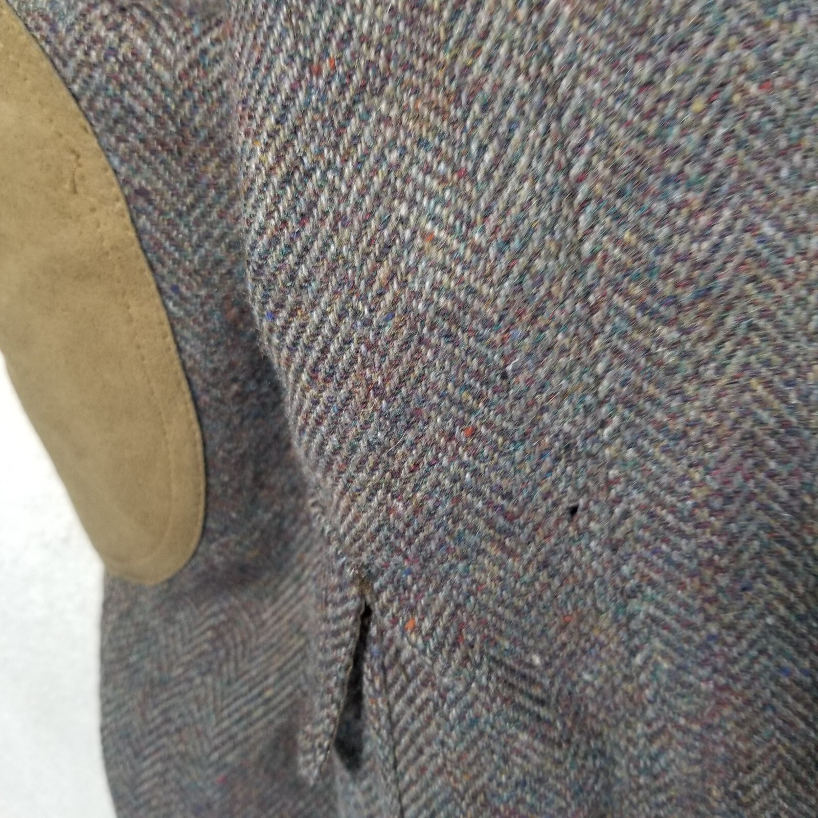 Pendleton Men Wool Tweed Gray Brown Elbow Patch Sportscoat Jacket Sz 42 ...