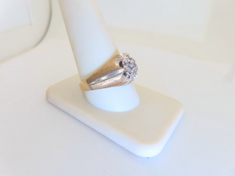 14k Gold Mens Diamonds Rings Real Diamond Executive Ring .50ctw Size 11 ...