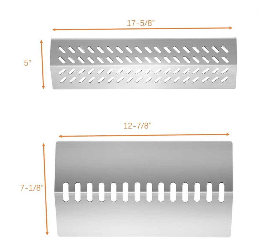 Heat Plates Flame Tamer Bull Grill Replacement Parts for 5 Burner Bull ...
