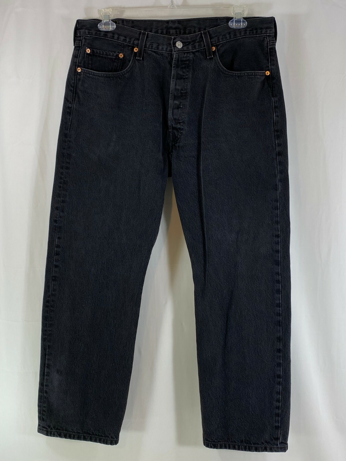 Levi's Original 501 Straight Leg Denim Jeans Black C… - Gem