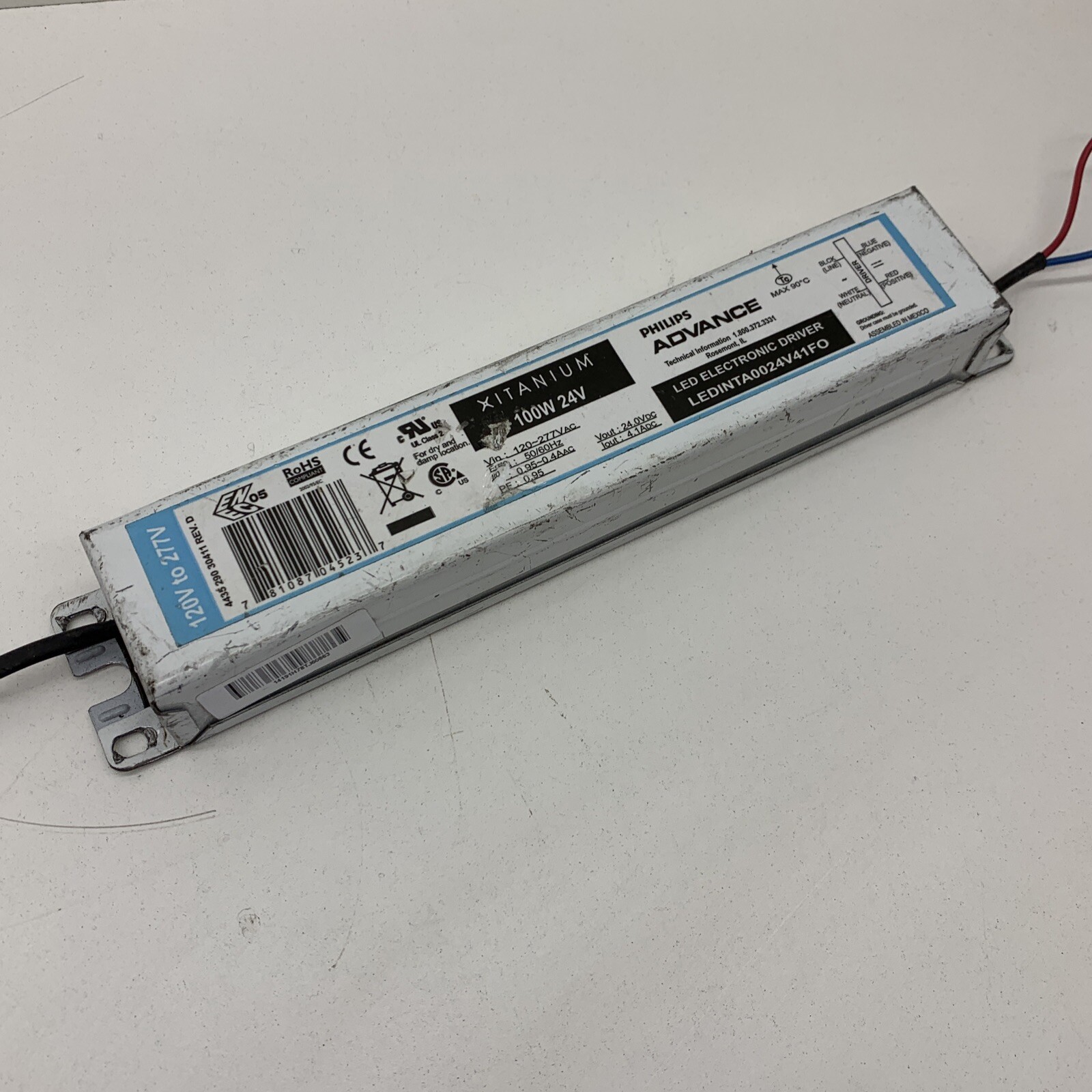 Philips Advance LEDINTA0024V41FO Xitanium LED Electronic Driver 100W ...